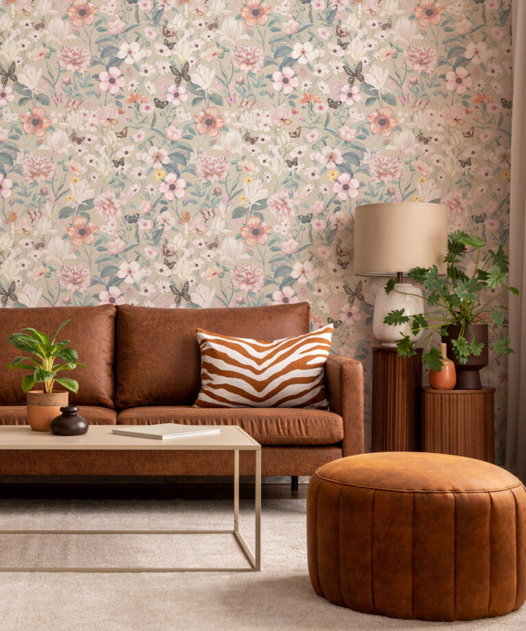 Barney Vintage Wallpaper • Antique Floral • Milton & King USA