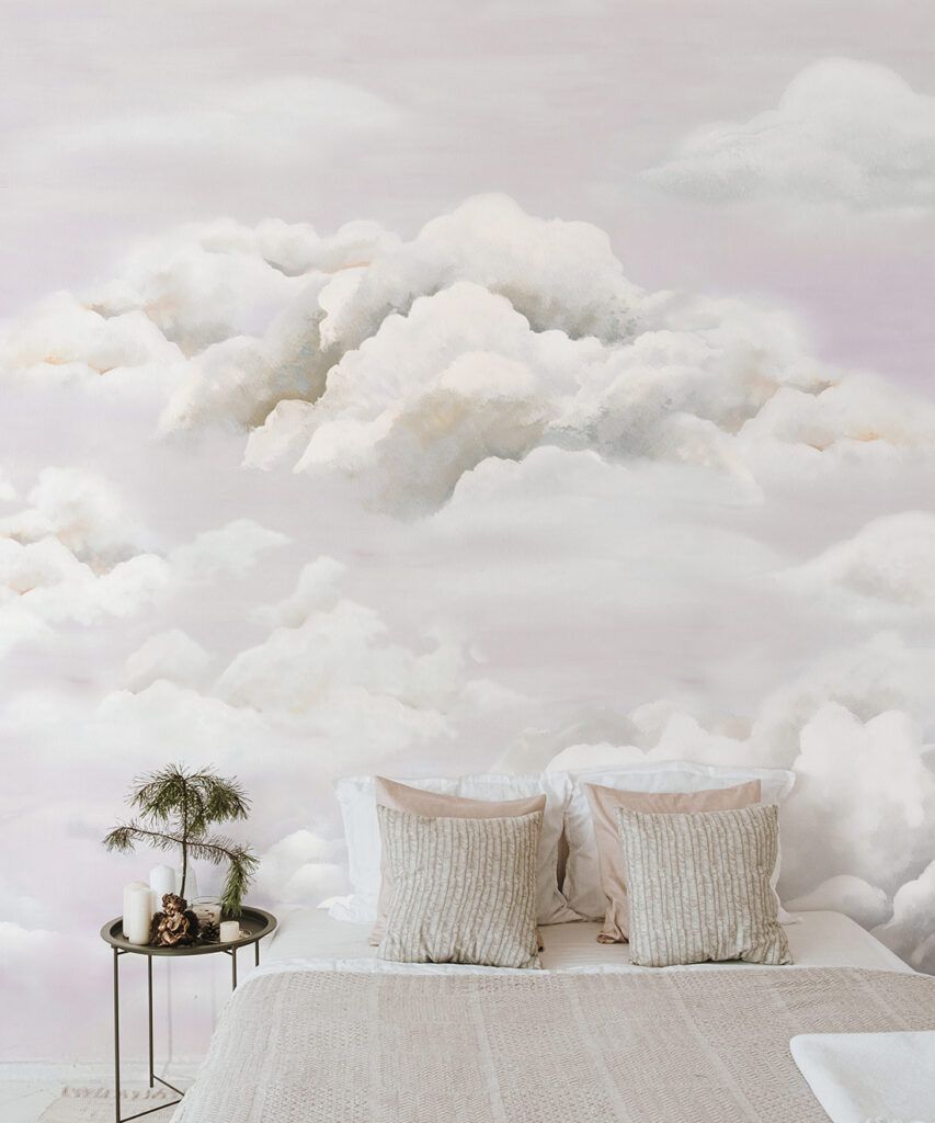 Serenity Mural Wallpaper • Cloudy Sky Mural • Milton & King USA