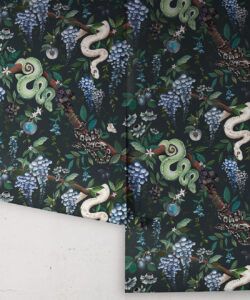 Snake Charmer Wallpaper • Floral Serpent Design • Milton & King USA