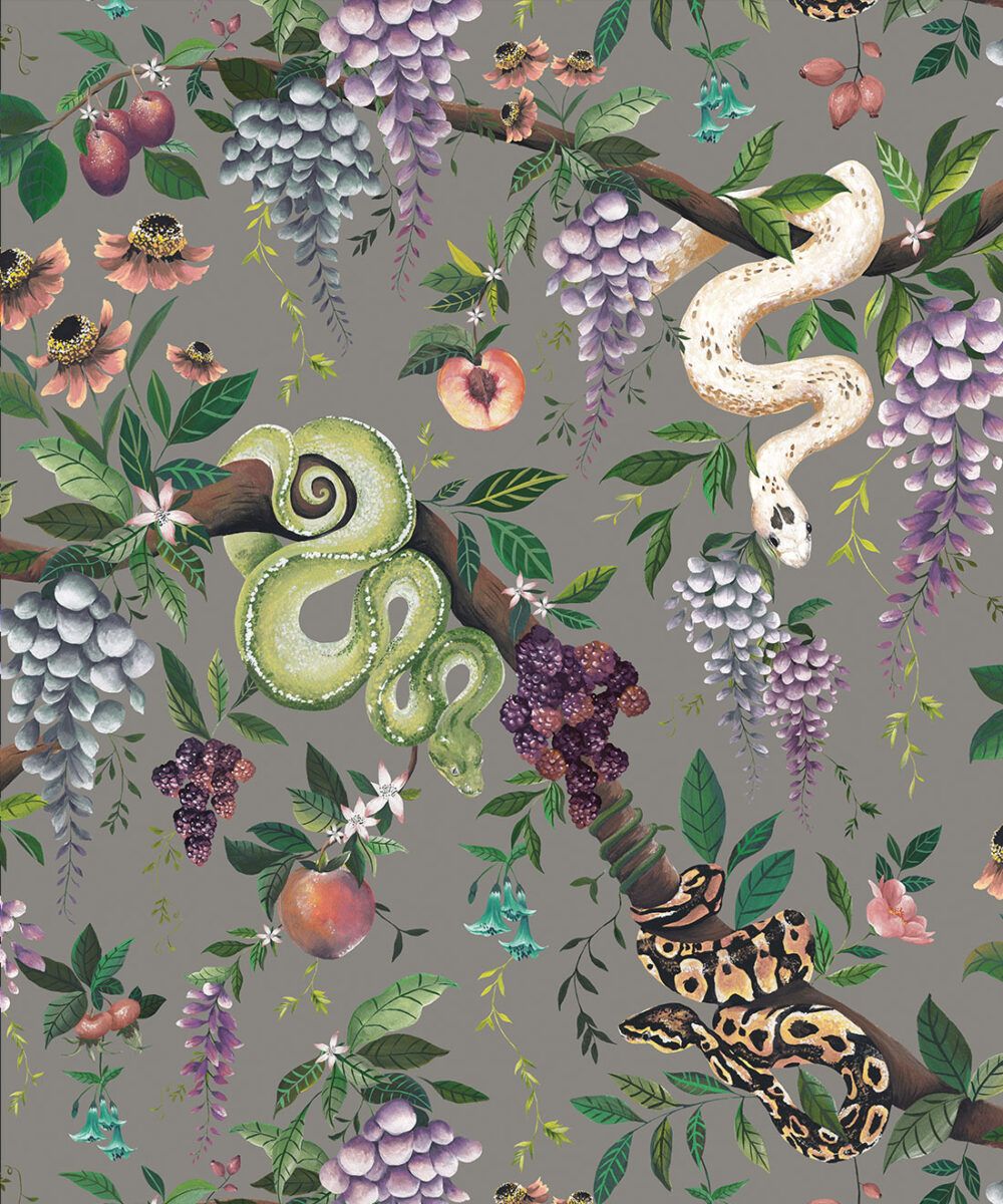 Snake Charmer Wallpaper • Floral Serpent Design • Milton & King USA