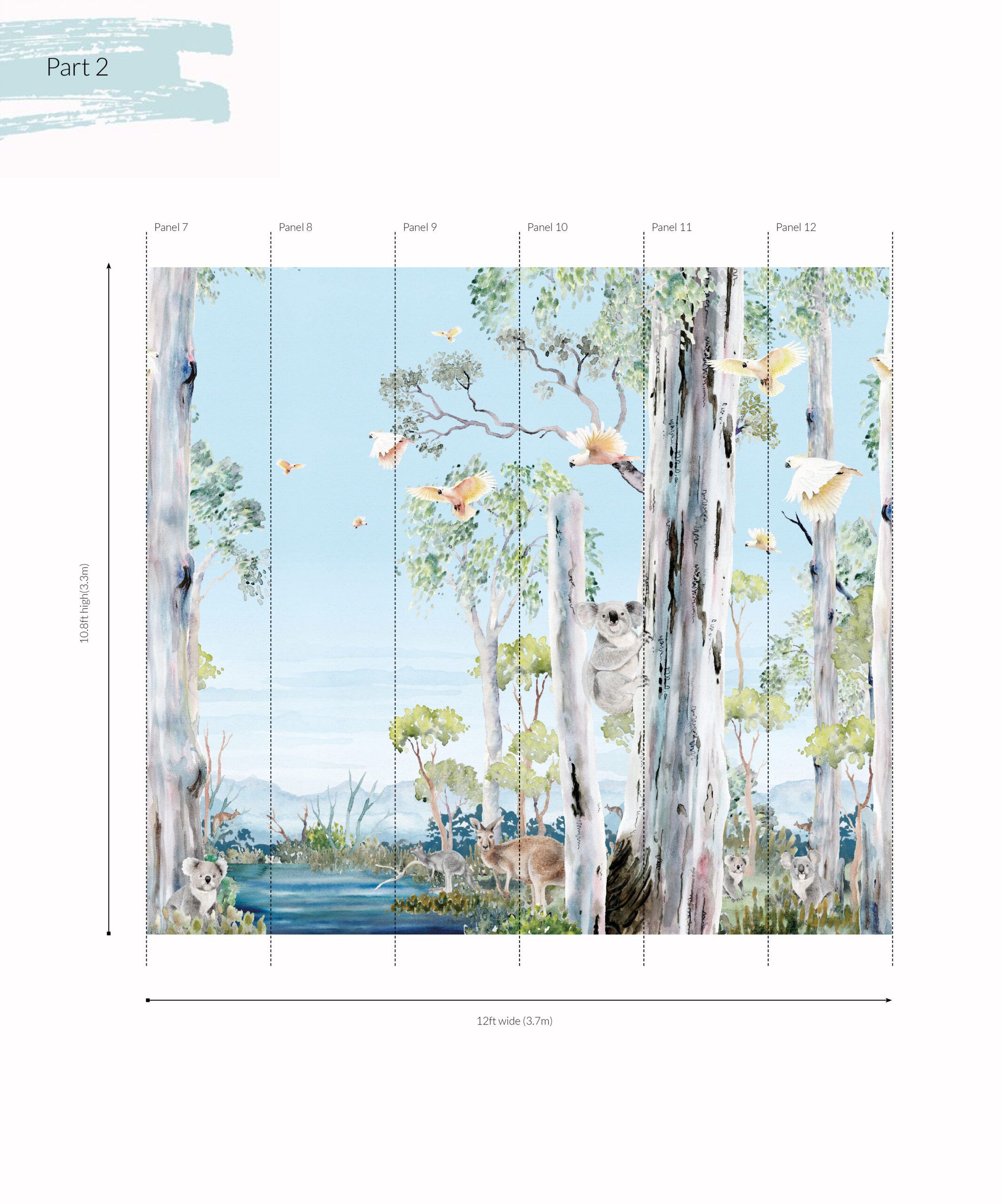 Native Bushlands Mural • Australian Landscape • Milton & King USA