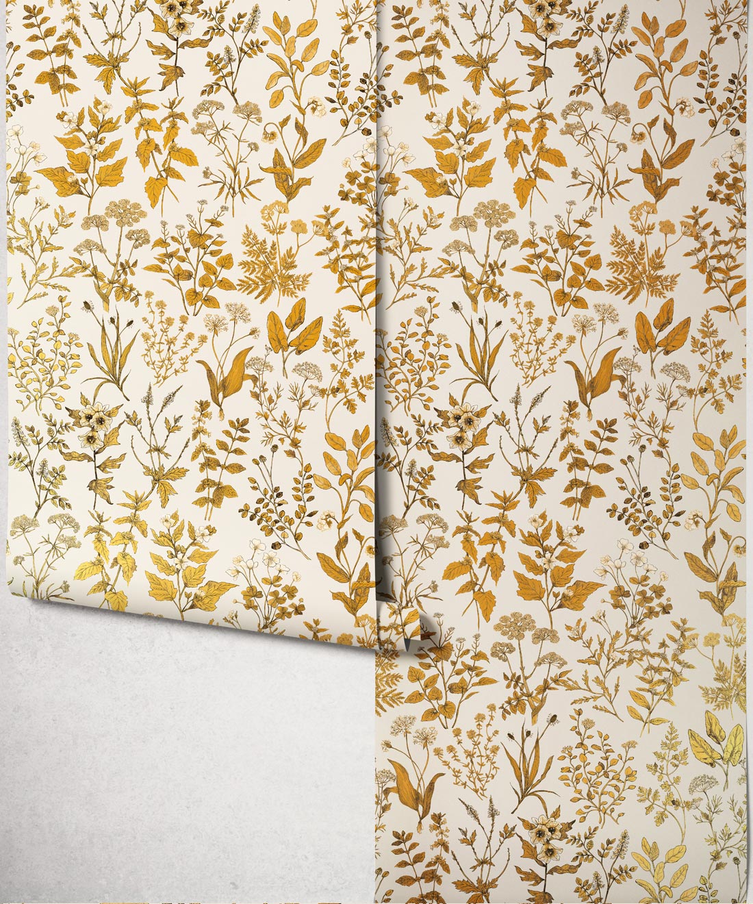 Herbarium Antique Metallic Wallpaper • Botanical • Milton & King