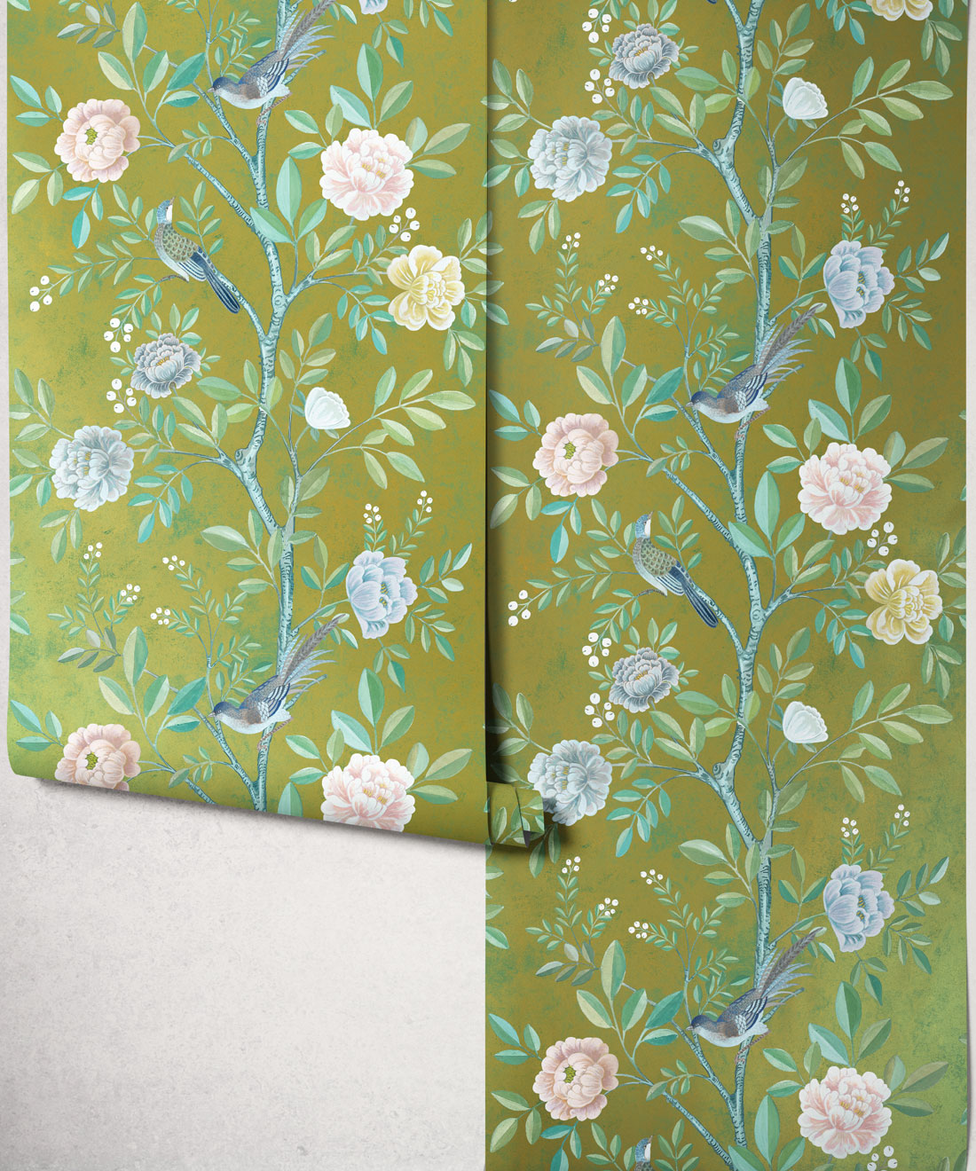 Chinoiserie Metallic Wallpaper • Botanical • Milton & King