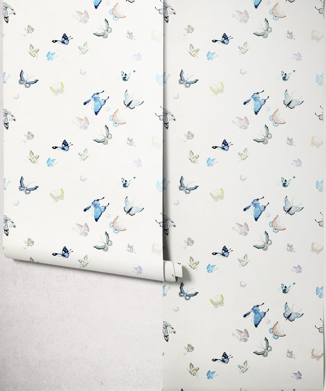 Butterflies Metallic Wallpaper • Chinoiserie • Milton & King