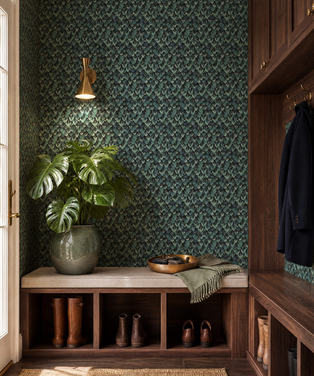 Tail Feather Wallpaper • Feather Scallop Wallpaper • Wild at Heart ...